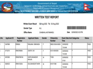 www.dotm.gov.np Driving License Result 2023-List (October) |Nepal ...