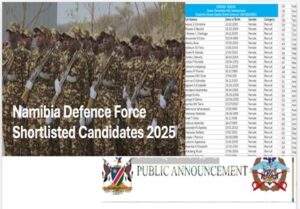 Namibian Defence Force (NDF) Shortlisted Candidates 2025 PDF Download ...
