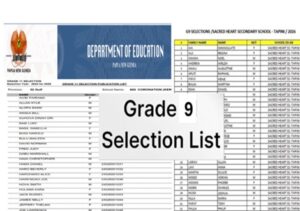 OUT-Grade 9 Selection List for 2026 PNG High Schools and Secondary ...
