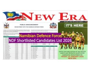 {PDF-Link}NDF Recruitment List 2026 For 1500 Posts Namibian Defence ...