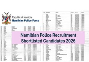 Namibian Police Recruitment Shortlisted Candidates 2026 For 2000 Cadet ...
